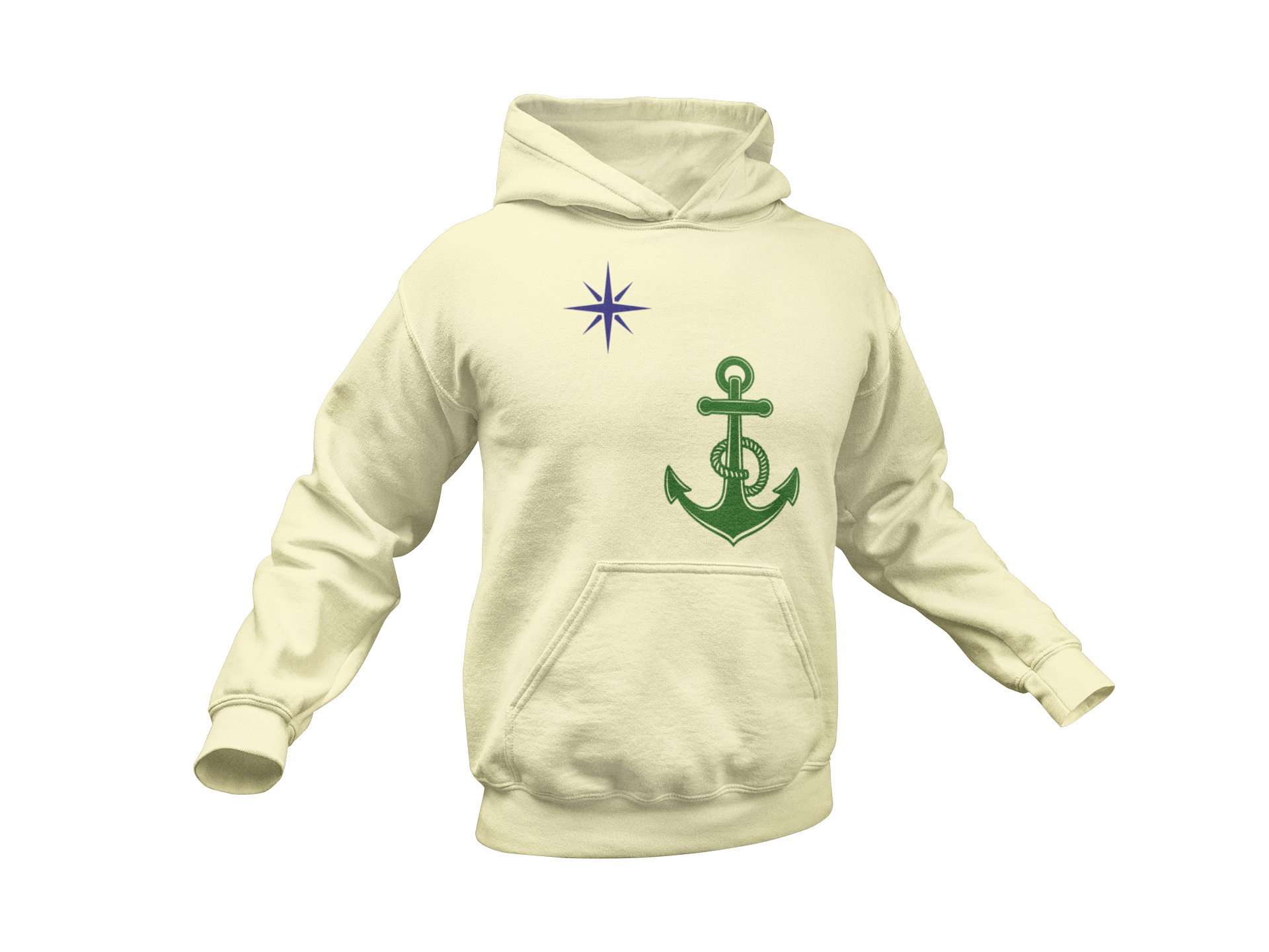 Anchor and North star Hoodie – Loyal Citizen Clothing